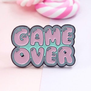 Game Over Kawaii Gamer Girl Enamel Pin Cute Kawaii Enamel - Etsy