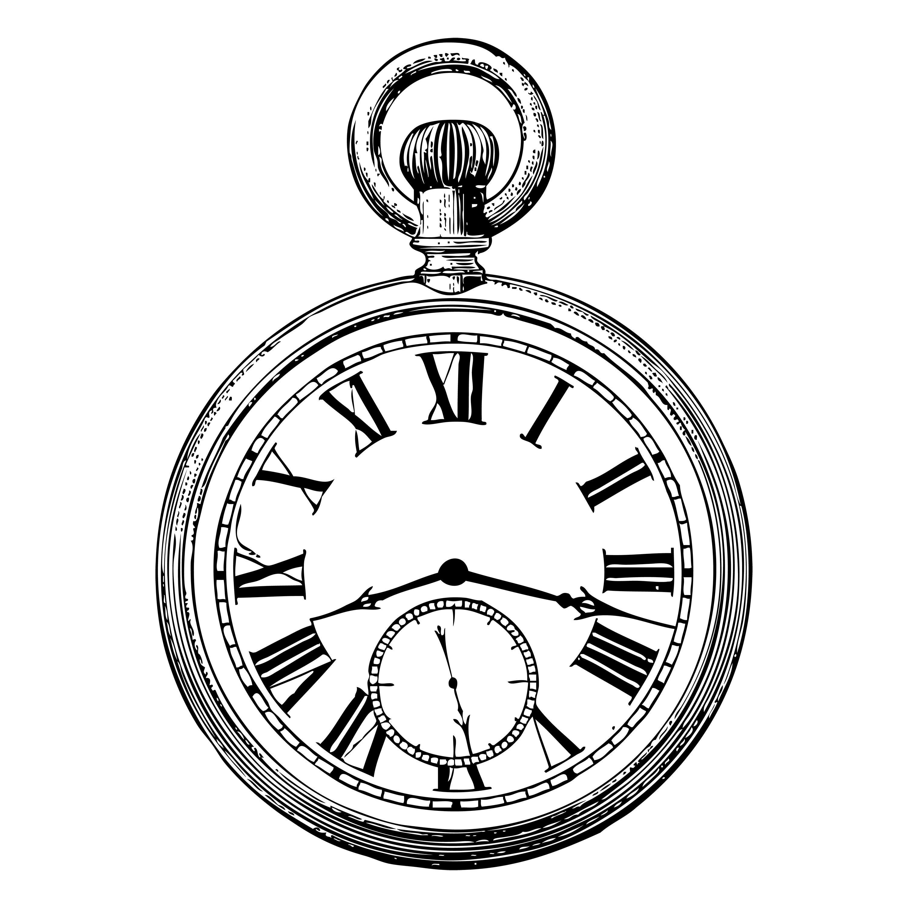 Pocket Watch Instant Download PNG, JPG, PDF Digital Download - Etsy