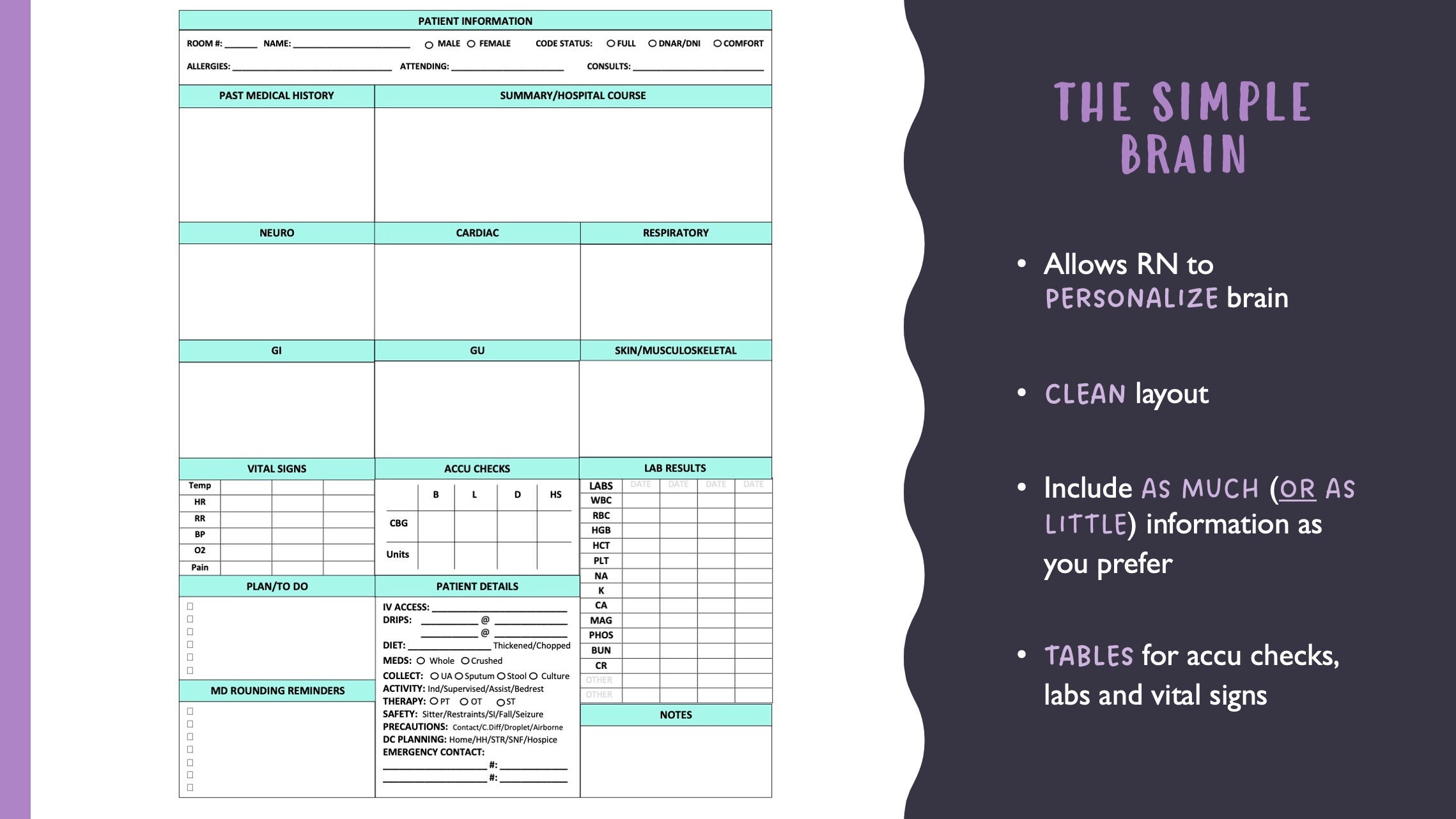 Printable Nursing Brain Bundle - Etsy
