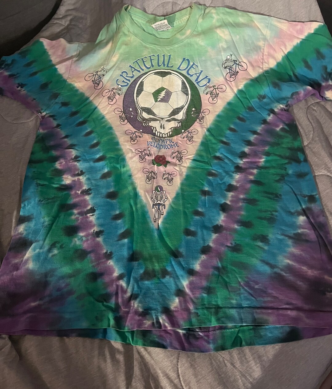 Vintage 1990 Grateful Dead Olympic T Shirt Liquid Blue Brand Single ...