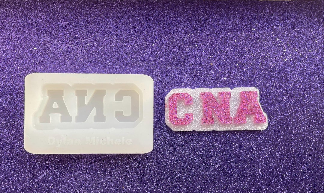 Silicone Mold Only | 3D CNA Monogram | Three Dimensional RN | Mold for ...
