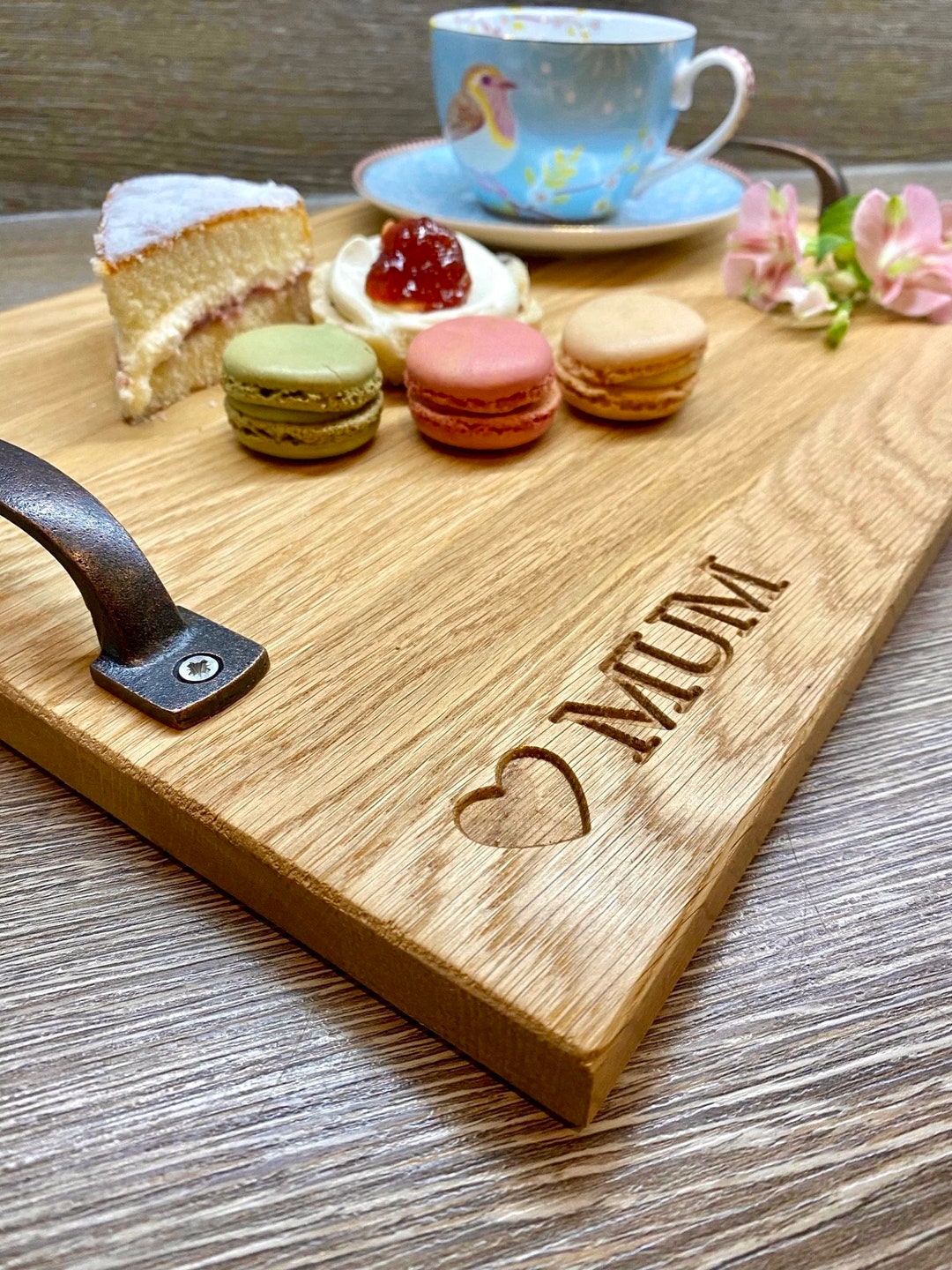 Oak Personalised Afternoon Tea Board | Handmade Afternoon Tea Board ...