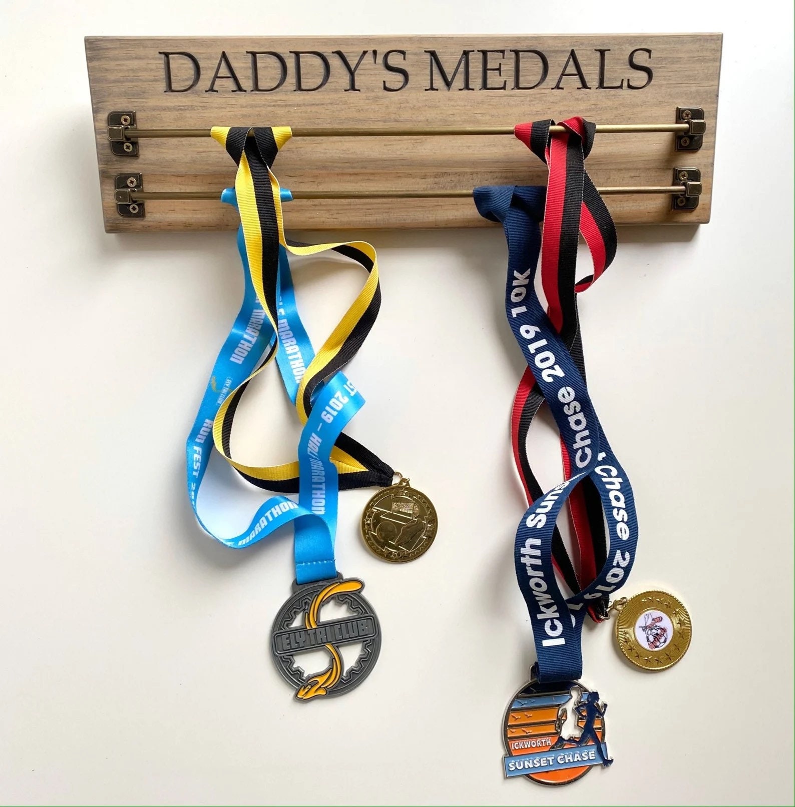 Personalised Pine Medal Display Rail Engraved Medal Hanger - Etsy UK