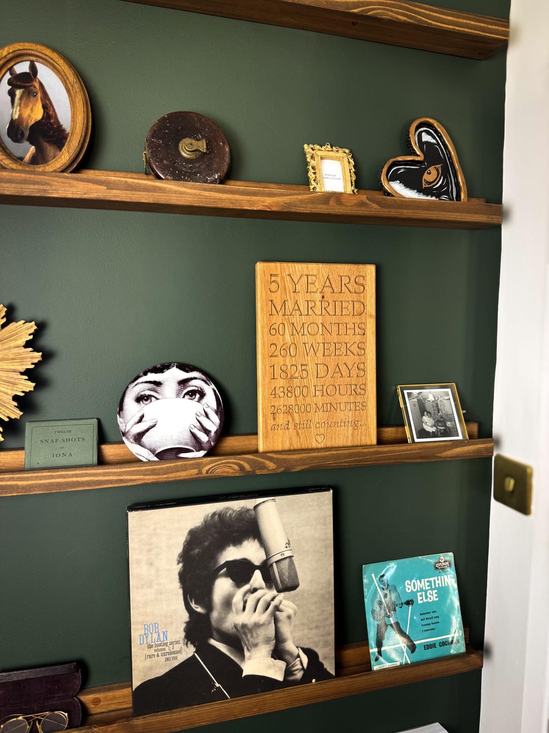 5 Year Anniversary Plaque | Solid Oak Anniversary Plaque | Five Year ...