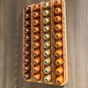 Nespresso® Coffee Pod Holder - Solid Oak | Coffee Pod Organiser ...