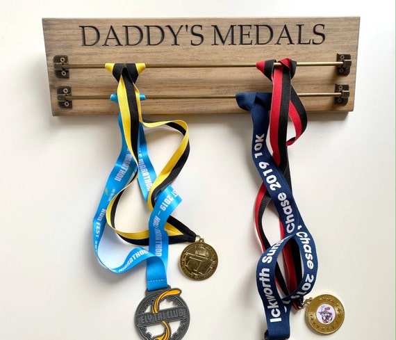 Medal Display Rail Personalised Engraved Medal Hanger - Etsy UK
