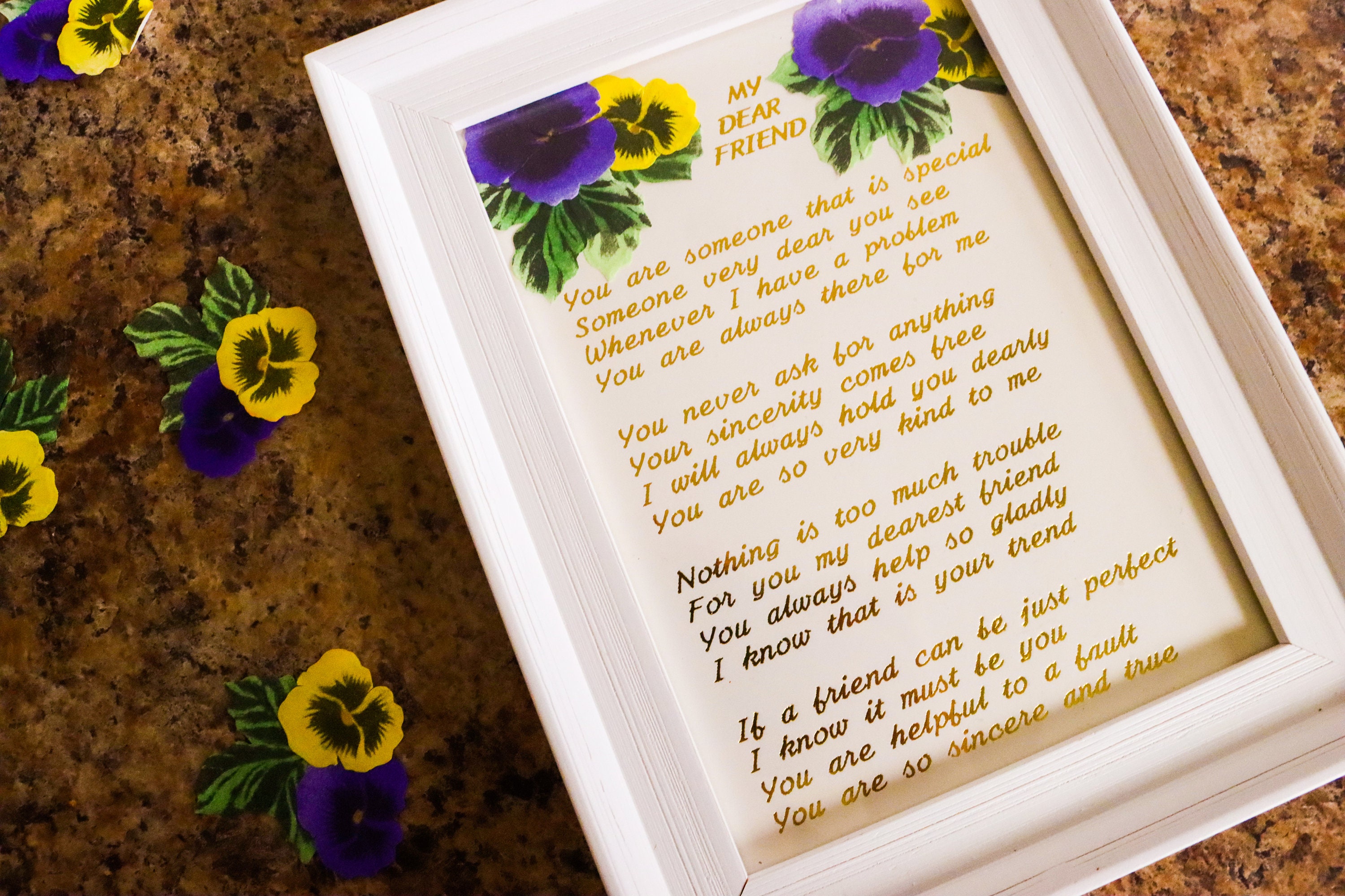 My Dear Friend Poem - Etsy UK