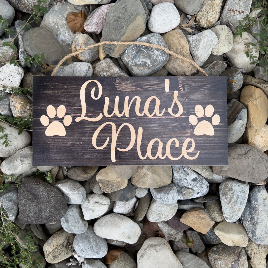 Pet Name Sign Custom Dog Name Sign Personalized Cat Name - Etsy