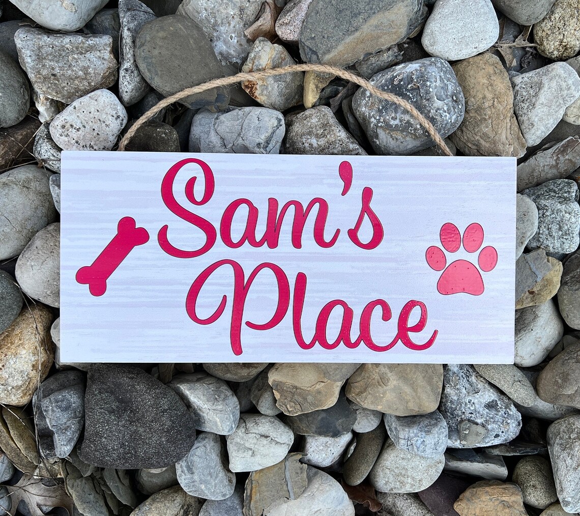 Pet Name Sign Custom Dog Name Sign Personalized Cat Name - Etsy