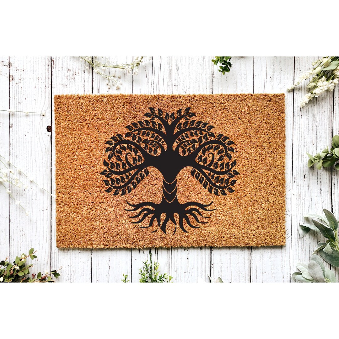 Tree of Life Doormat Coir Welcome Mat Housewarming & Closing Gift - Etsy