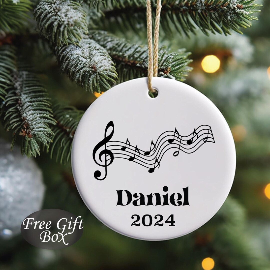 Personalized Music Notes Ornament - Etsy