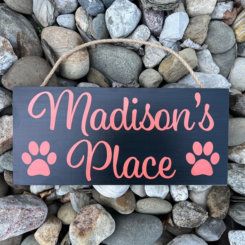 Pet Name Sign Custom Dog Name Sign Personalized Cat Name - Etsy