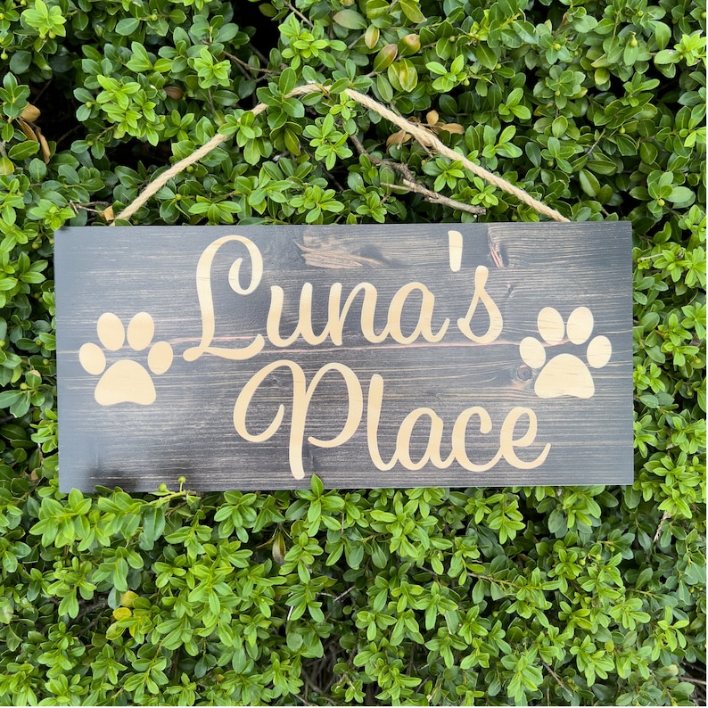Pet Name Sign Custom Dog Name Sign Personalized Cat Name - Etsy