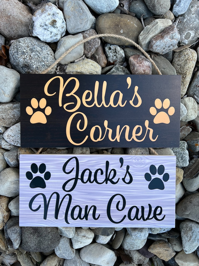 Pet Name Sign Custom Dog Name Sign Personalized Cat Name - Etsy