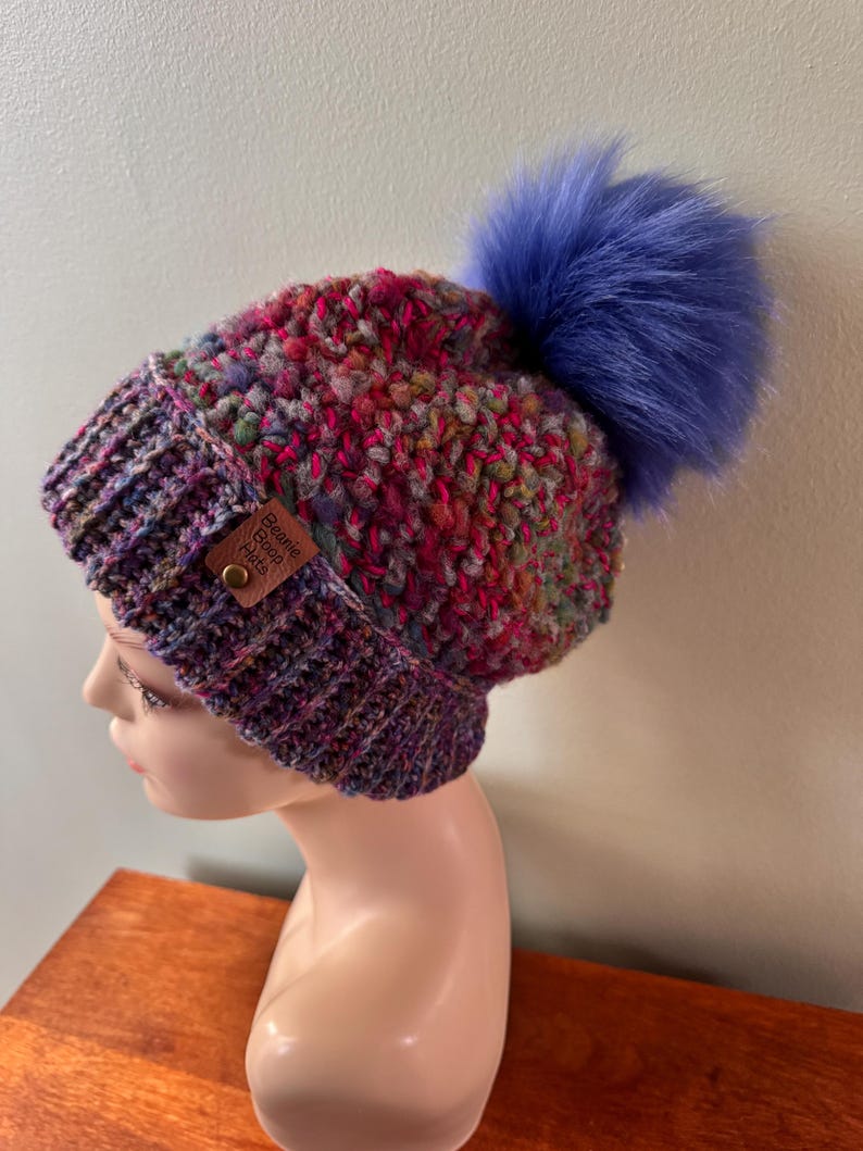 Hand Crocheted Multi Colored Hat - the Myra Hat - Soft, Double Brimmed ...