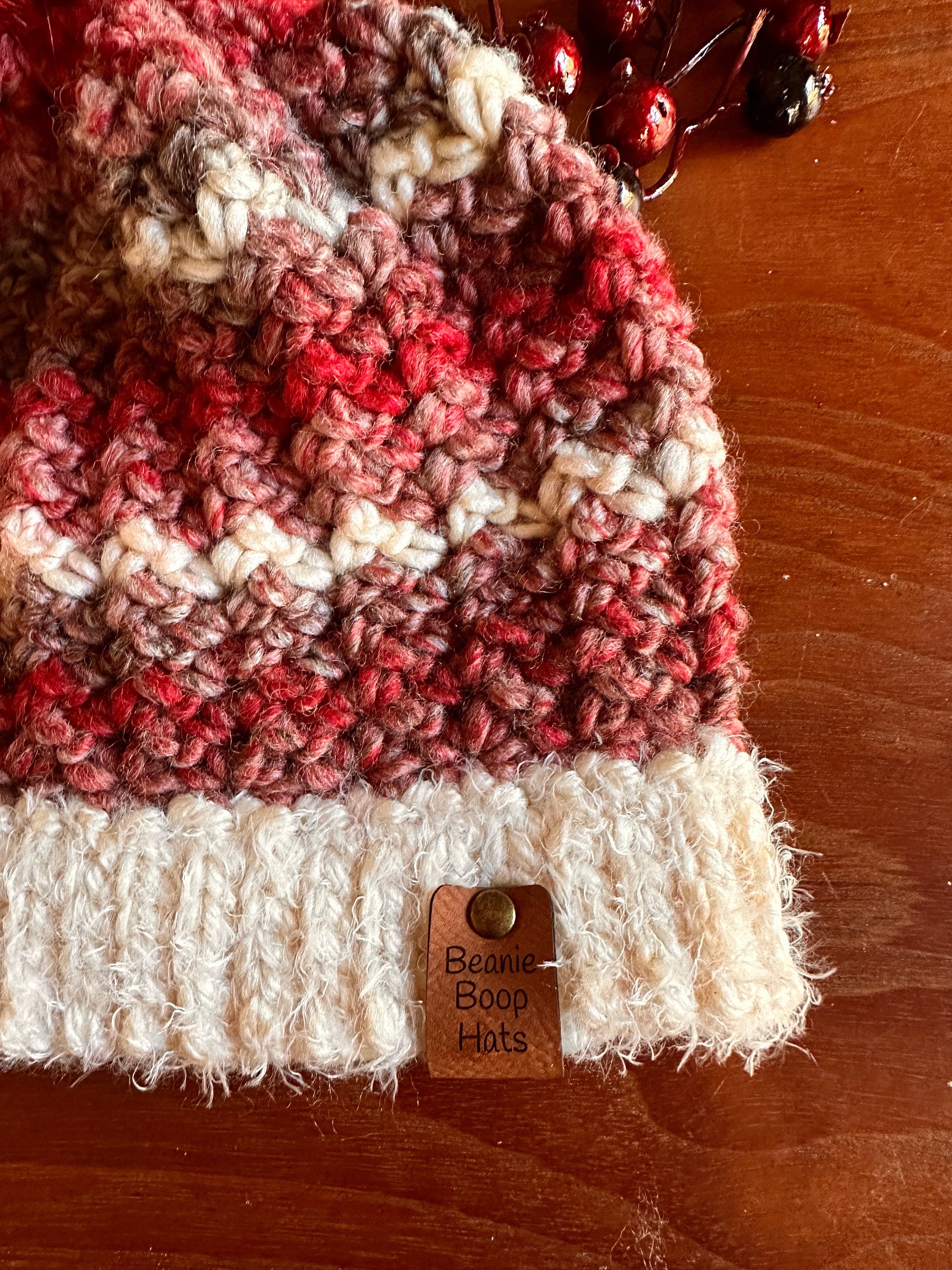 Handmade Crochet Red Multicolor Hat the Coquette Hat Unique and ...