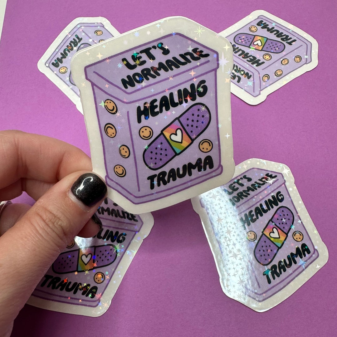 Bandaids Healing Trauma - Anxiety Sticker - Mental Health Sticker ...