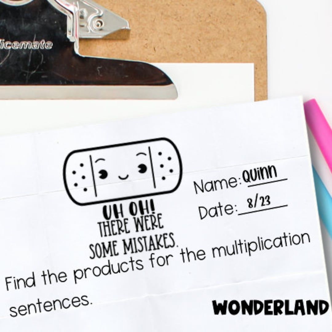 Uh Oh Work Stamp Make Mistakes Stamp Teacher Stamp - Etsy