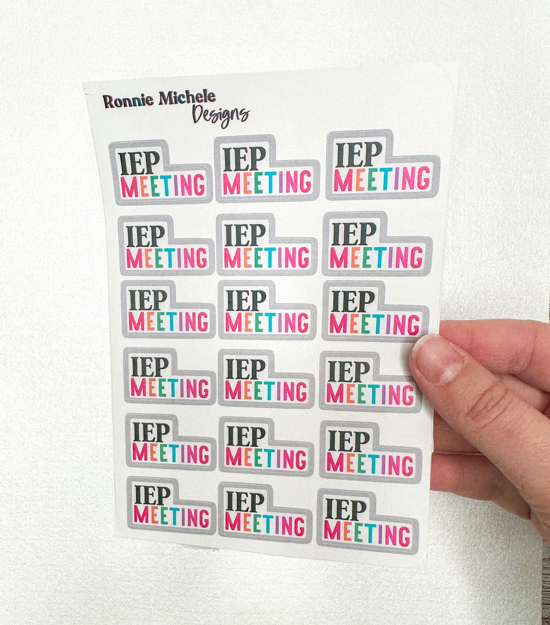 IEP Meeting Sticker Sheet, Teacher Planner, Rainbow Stickers, Bullet ...