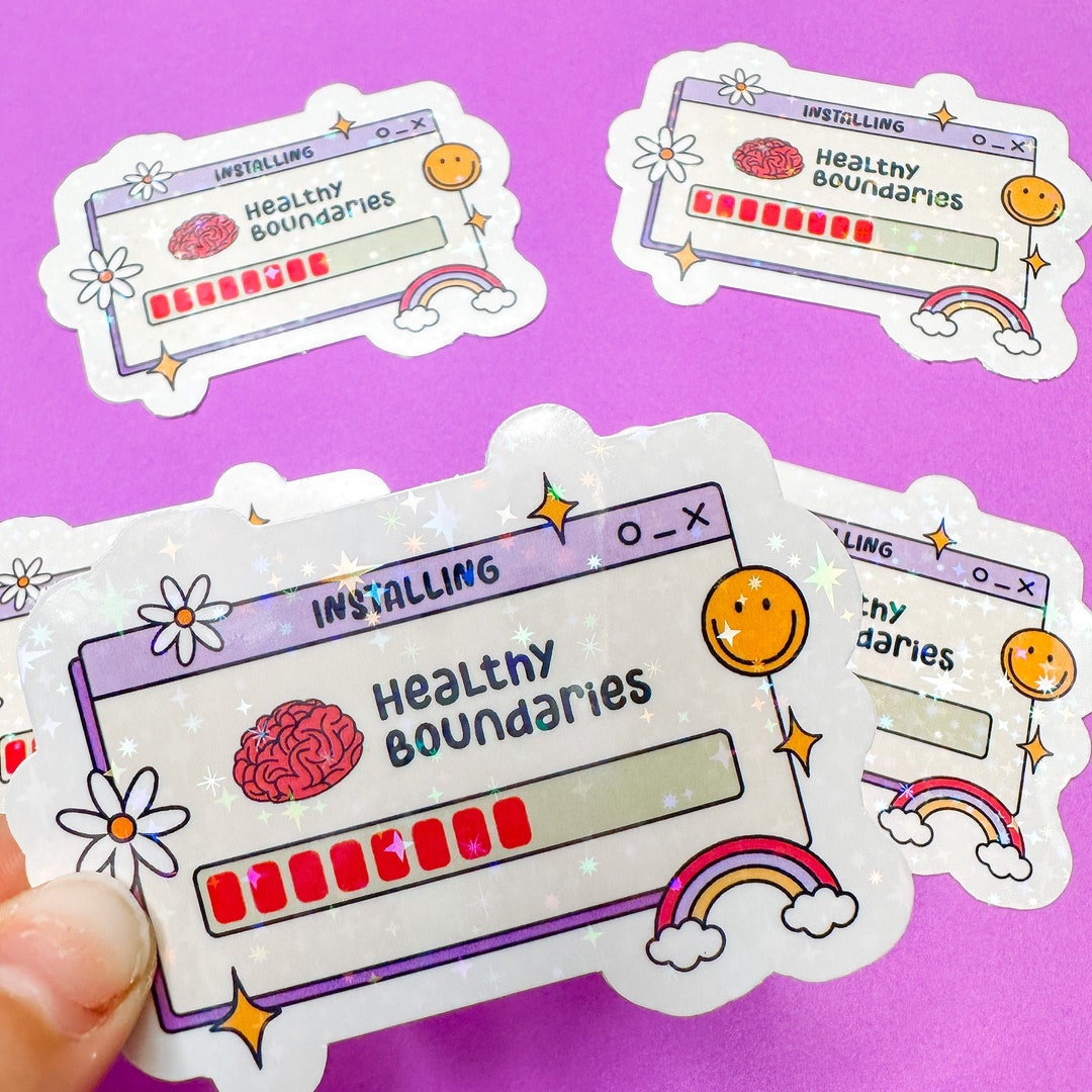 Installing Healthy Boundaries - Mental Health Sticker - Mental Health ...