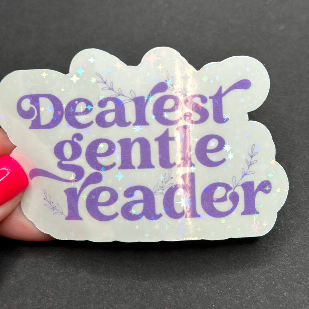 Dearest Gentle Reader - Bridgerton Purple 1800s Sticker - Bookish ...