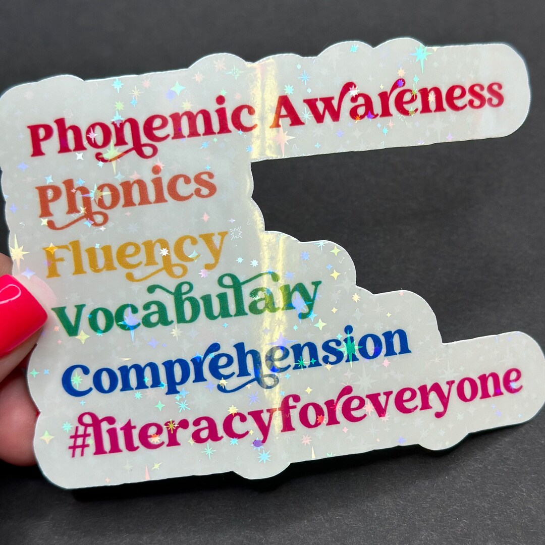 Literacy Sticker - Phonemic Awareness Phonics, Fluency Vocabulary ...