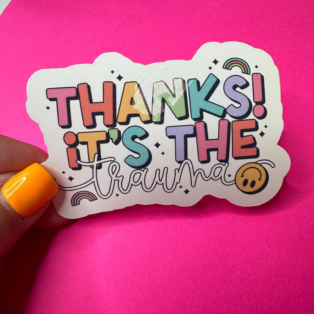 Thanks! It’s the Trauma Rainbow 90’s Feel Sticker Mental Health Sticker ...