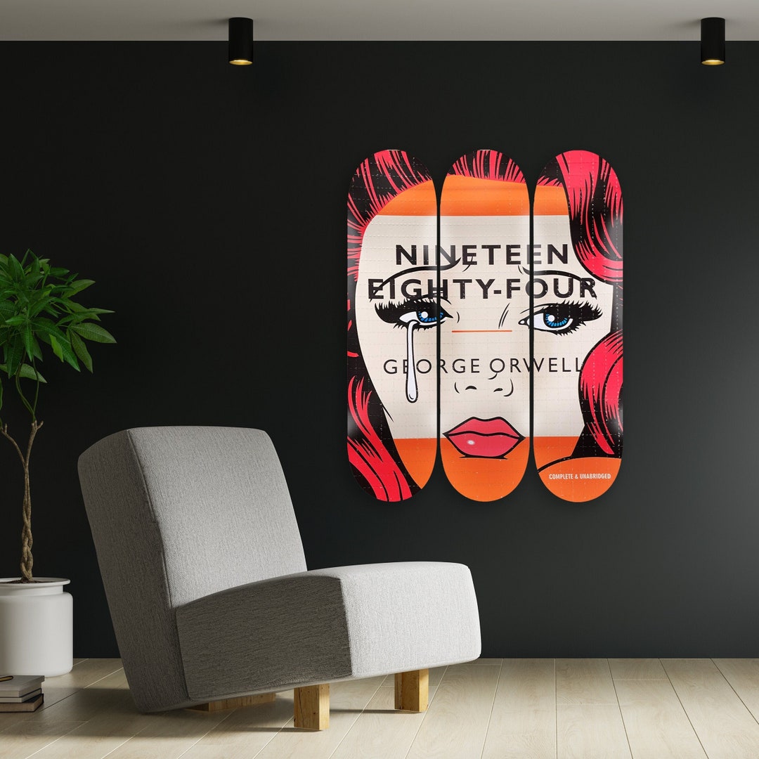 George Owell 1984 Skateboard Art George Owell Wall Decor 1984 - Etsy