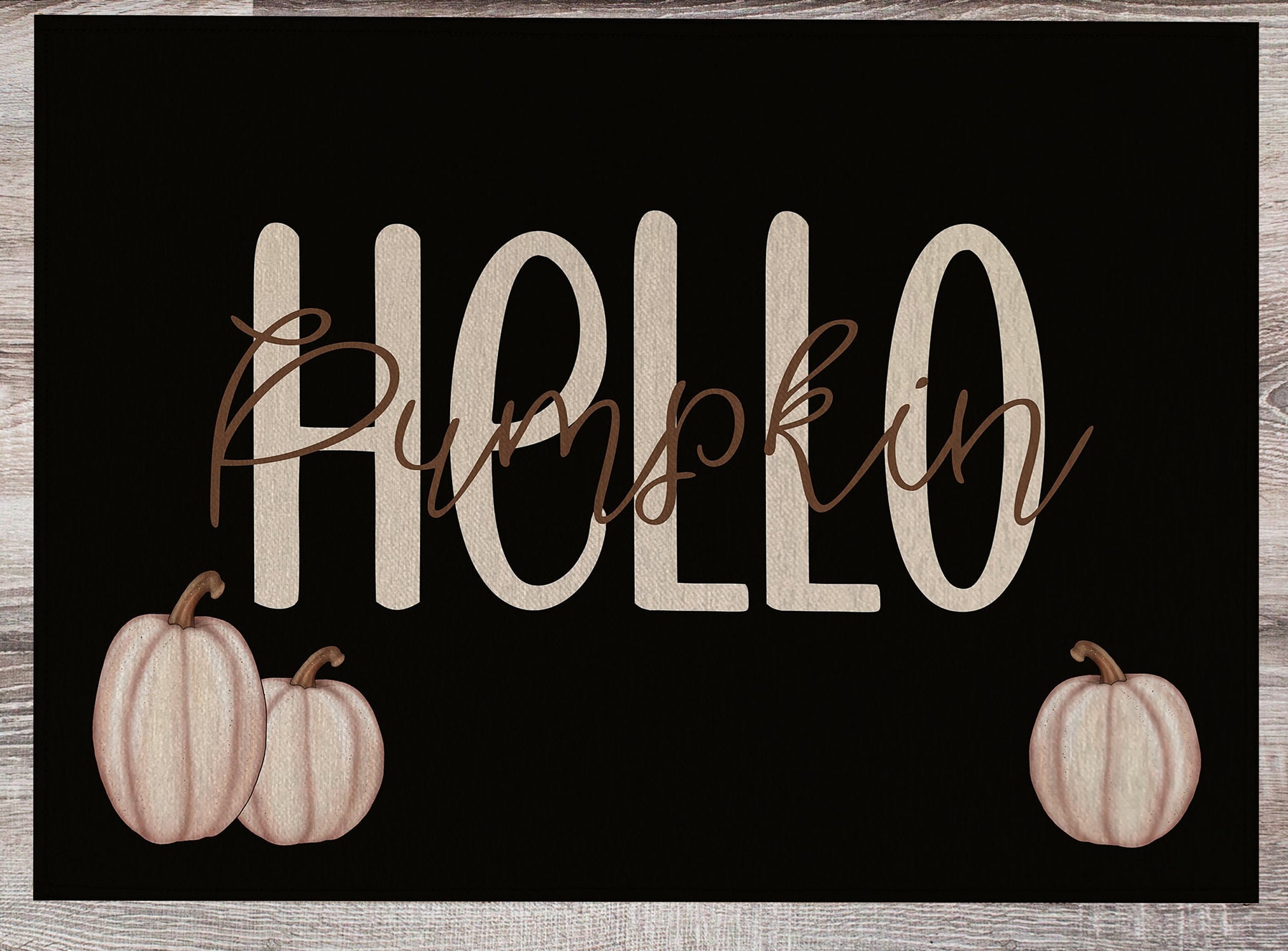 Hello Pumpkin Door Mat Fancy Autumn Mat Indoor Outdoor - Etsy