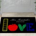 Teacher Door Mat | Love Word | Ruler Apple Mat | Indoor Outdoor Door ...