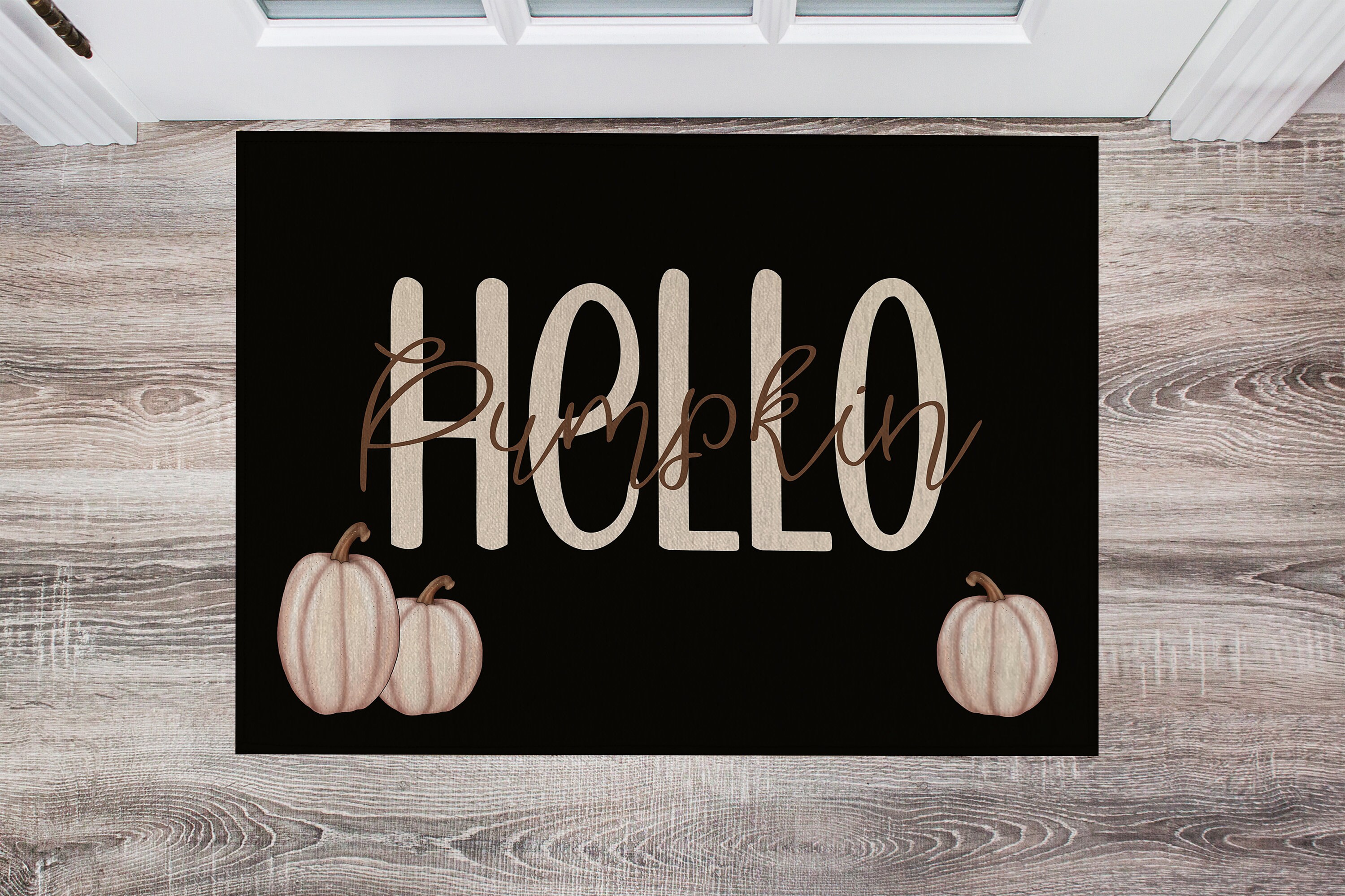 Hello Pumpkin Door Mat Fancy Autumn Mat Indoor Outdoor - Etsy