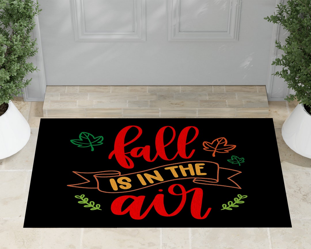 Fall is in the Air Mat | Fancy Autumn Mat | Indoor Outdoor Door Mat ...