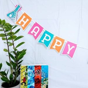 Science Birthday Banner - Scientist Birthday Banner - Chemistry ...