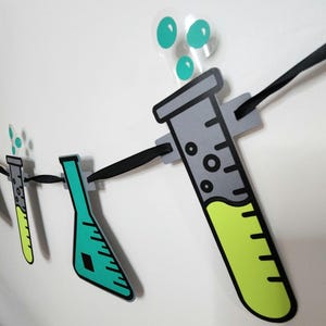 Science Birthday Garland Science Birthday Banner Science Mad Scientist ...