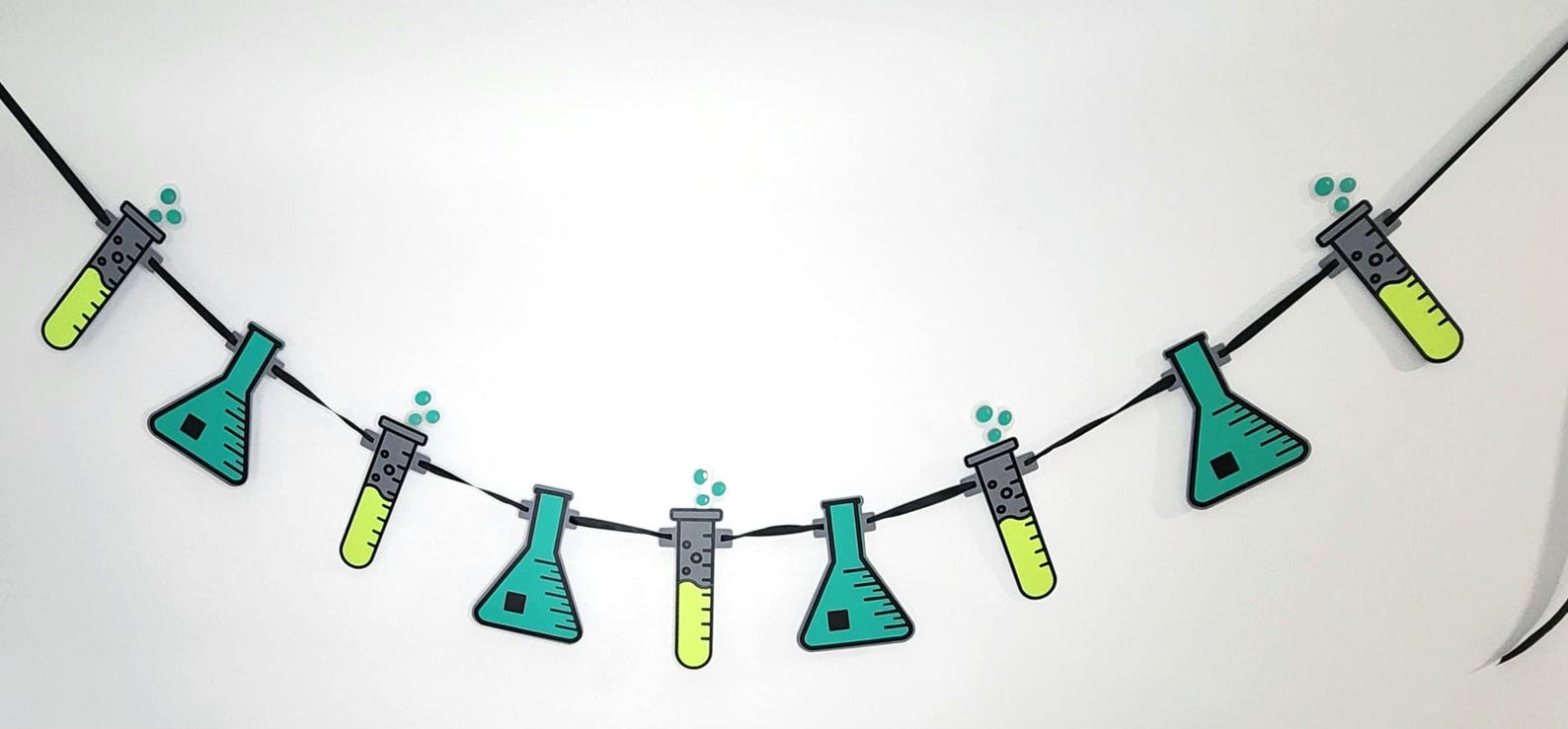 Science Birthday Garland Science Birthday Banner Science Mad Scientist ...