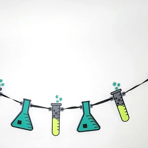 Science Birthday Garland Science Birthday Banner Science Mad Scientist ...