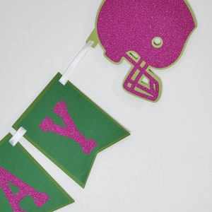 Football Birthday Banner Girl Pink Football Banner Pink First Football ...