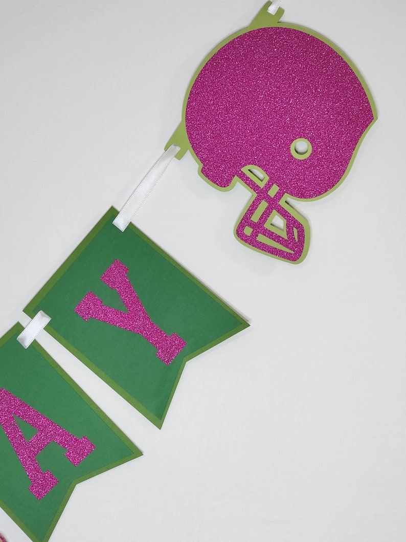 Football Birthday Banner Girl Pink Football Banner Pink First Football ...