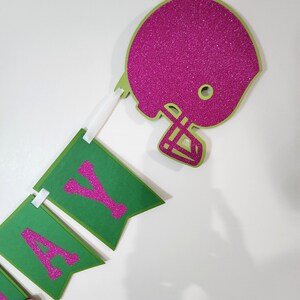 Football Birthday Banner Girl Pink Football Banner Pink First Football ...
