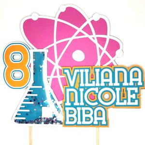 Handmade Custom Science Birthday Cake Topper - Science Party - Mad ...