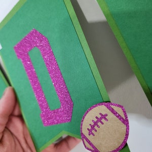 Football Birthday Banner Girl Pink Football Banner Pink First Football ...