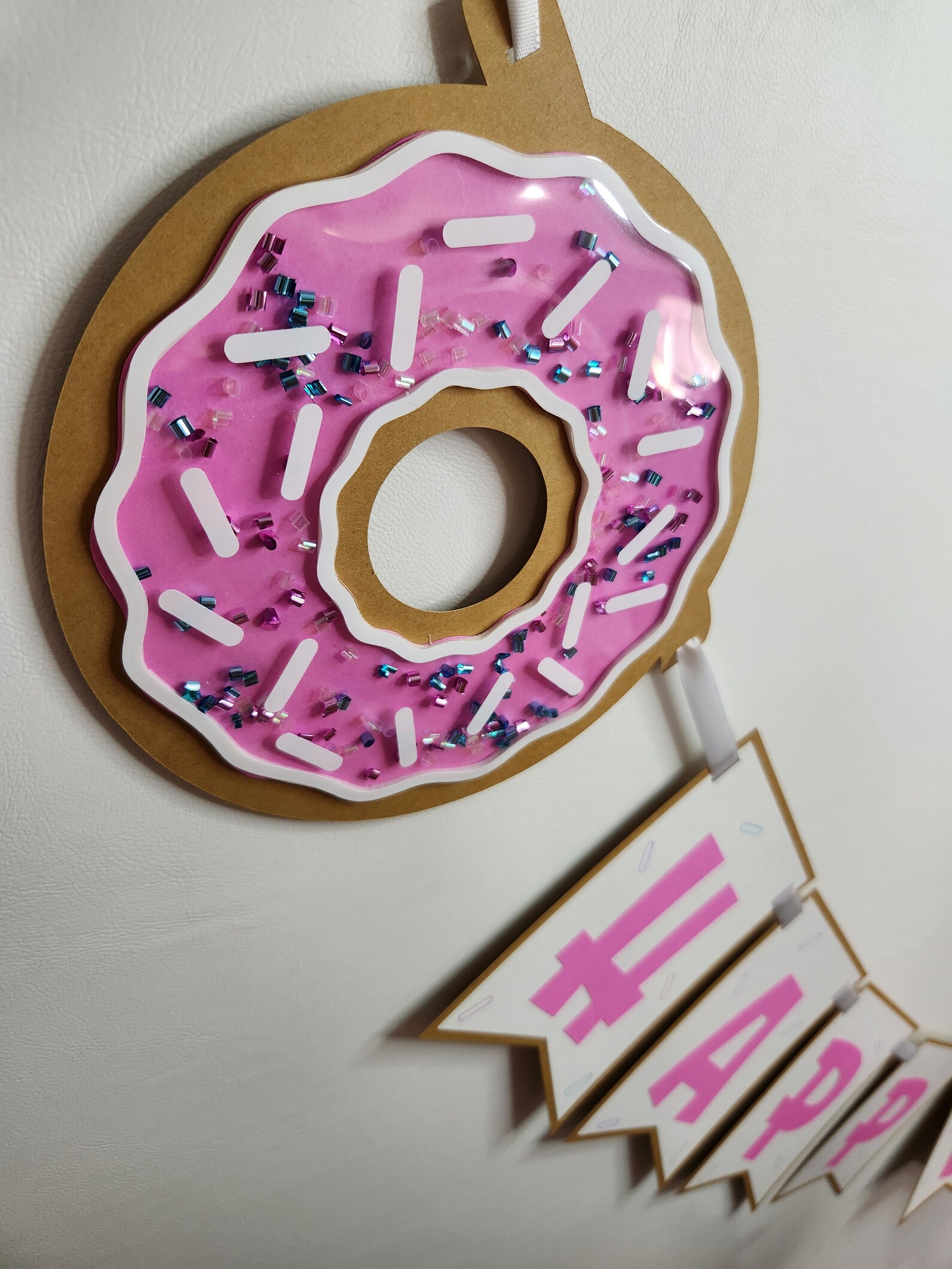 Donut Birthday Banner Two Sweet Birthday Banner Doughnut Birthday ...