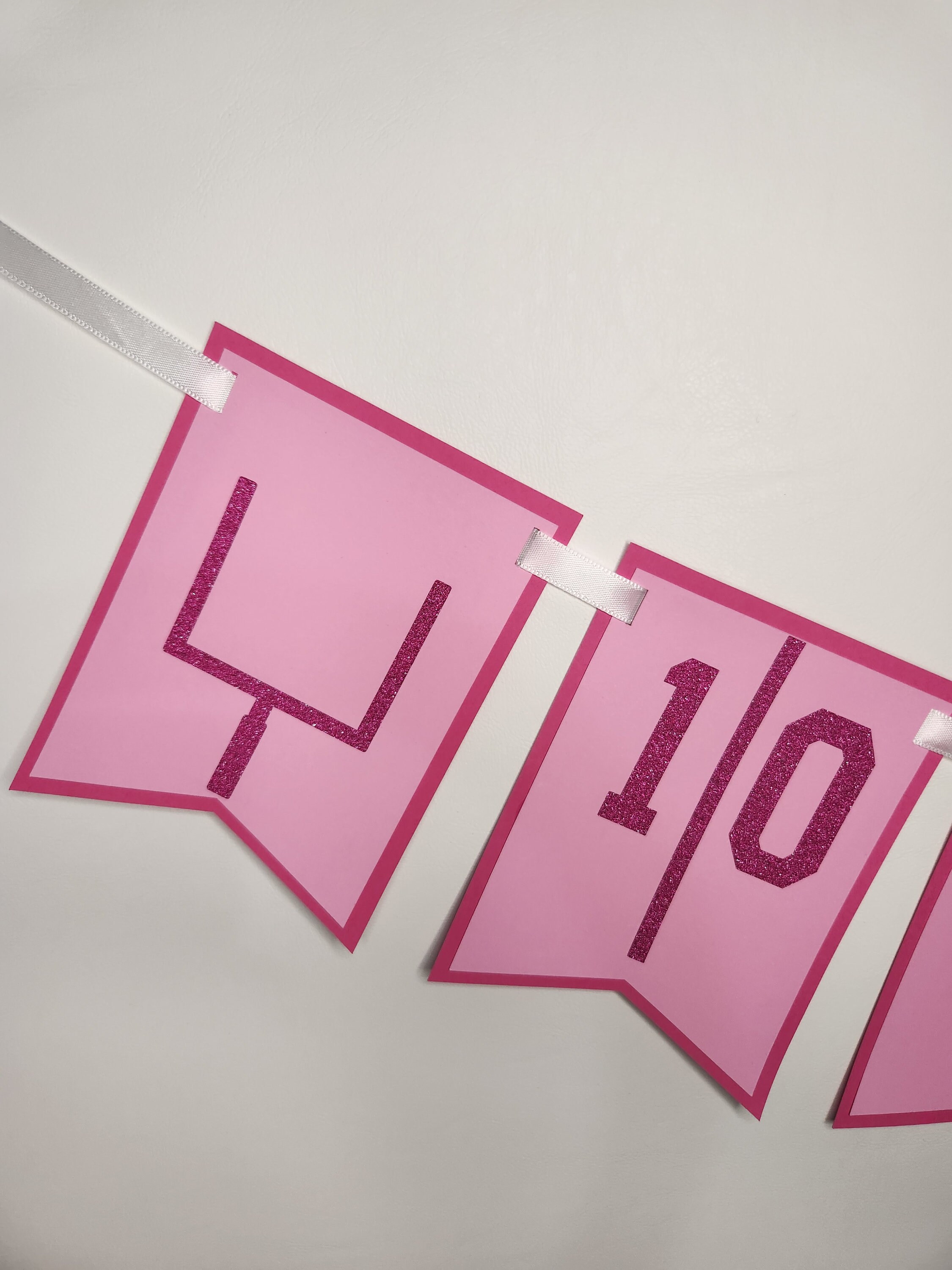 Pink Football Birthday Banner Girl Football Birthday Decor - Etsy