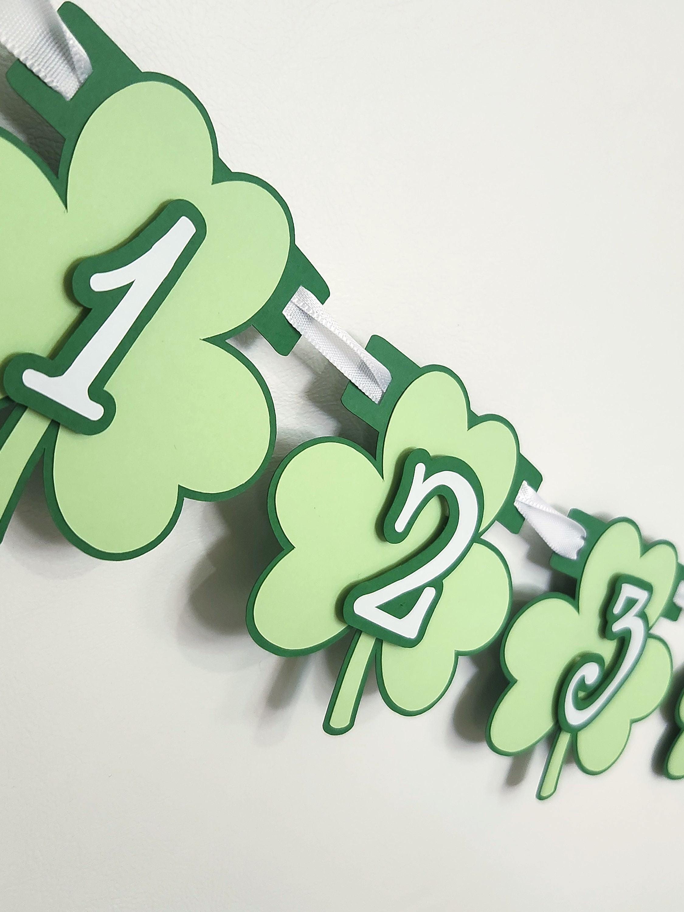 Lucky One Milestone Birthday Banner Monthly Milestone St Patrick's ...