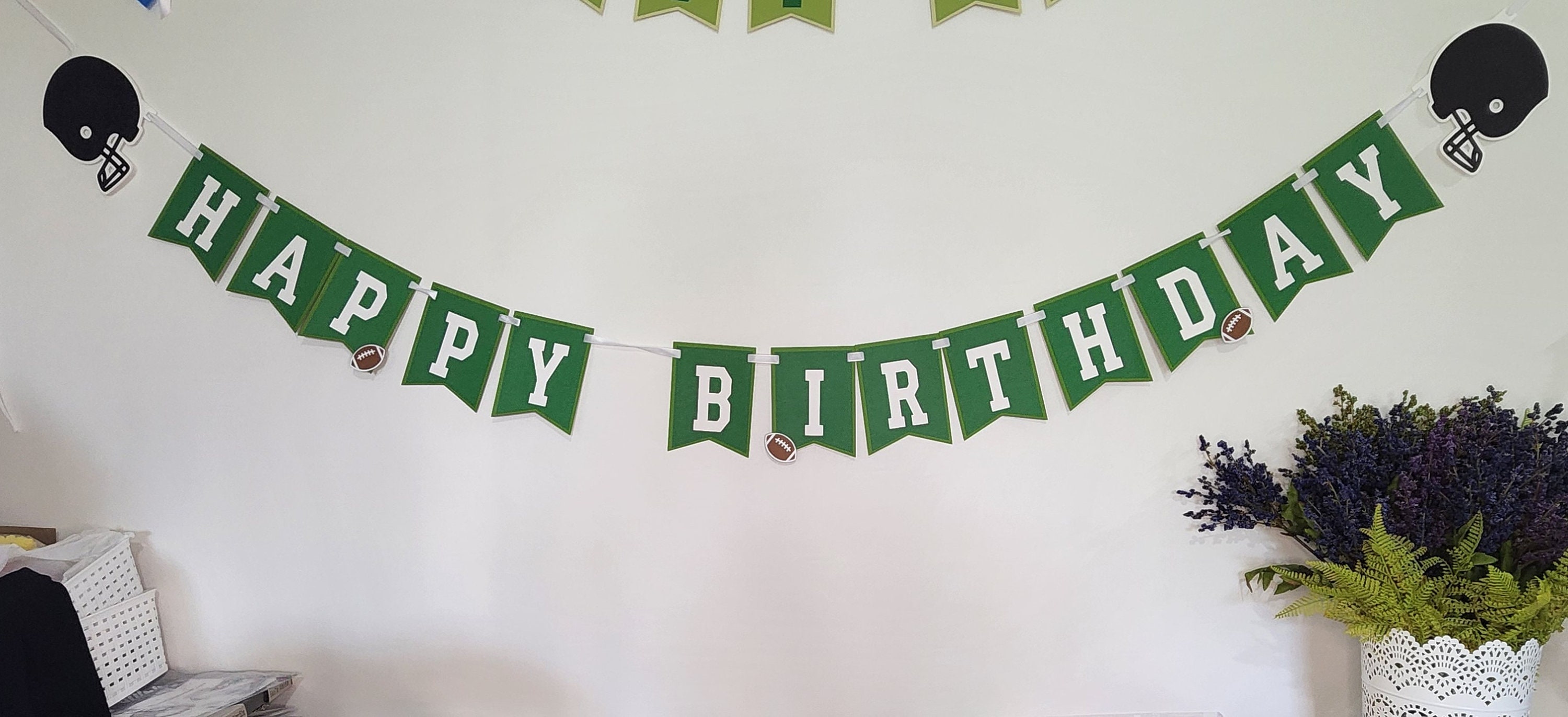 Birthday Banner Football Birthday Banner Football Party Decor Superbowl ...