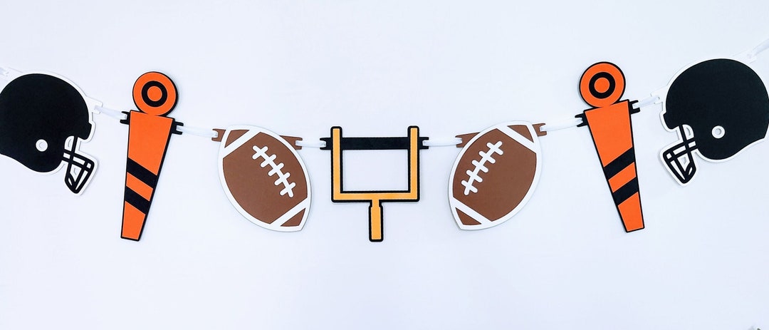 Football Party Garland - Football Banner - Football Party Decor ...