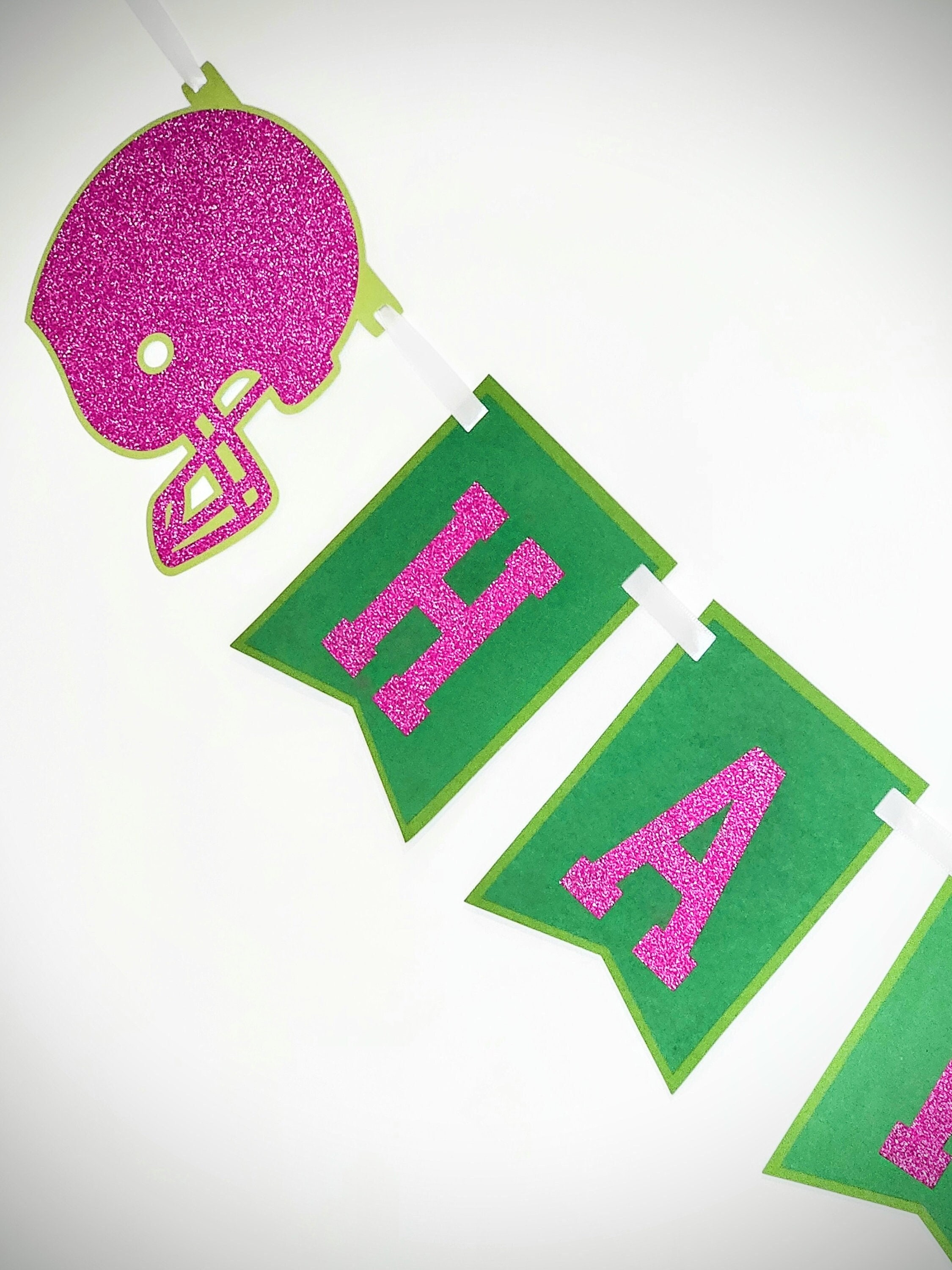 Football Birthday Banner Girl Pink Football Banner Pink First Football ...