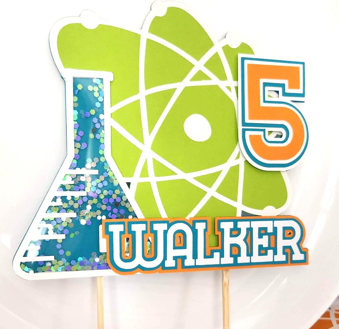 Mad Scientist Cake Topper Handmade Custom Science Birthday Cake Topper ...