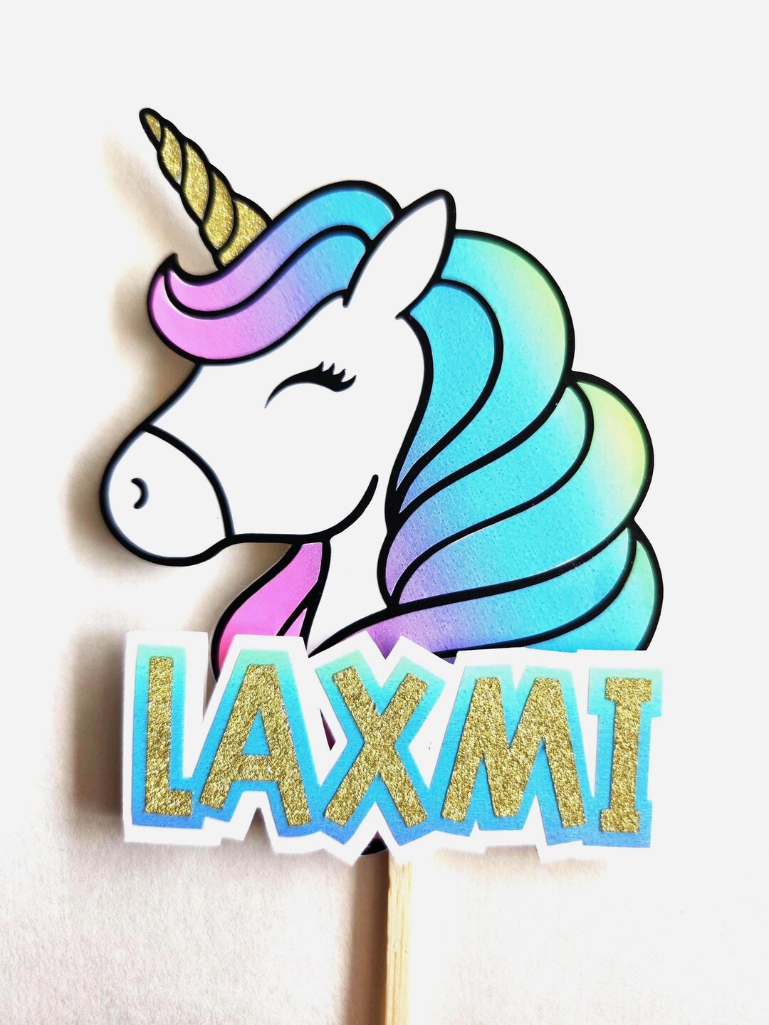 Unicorn Birthday Cupcake Toppers - Etsy