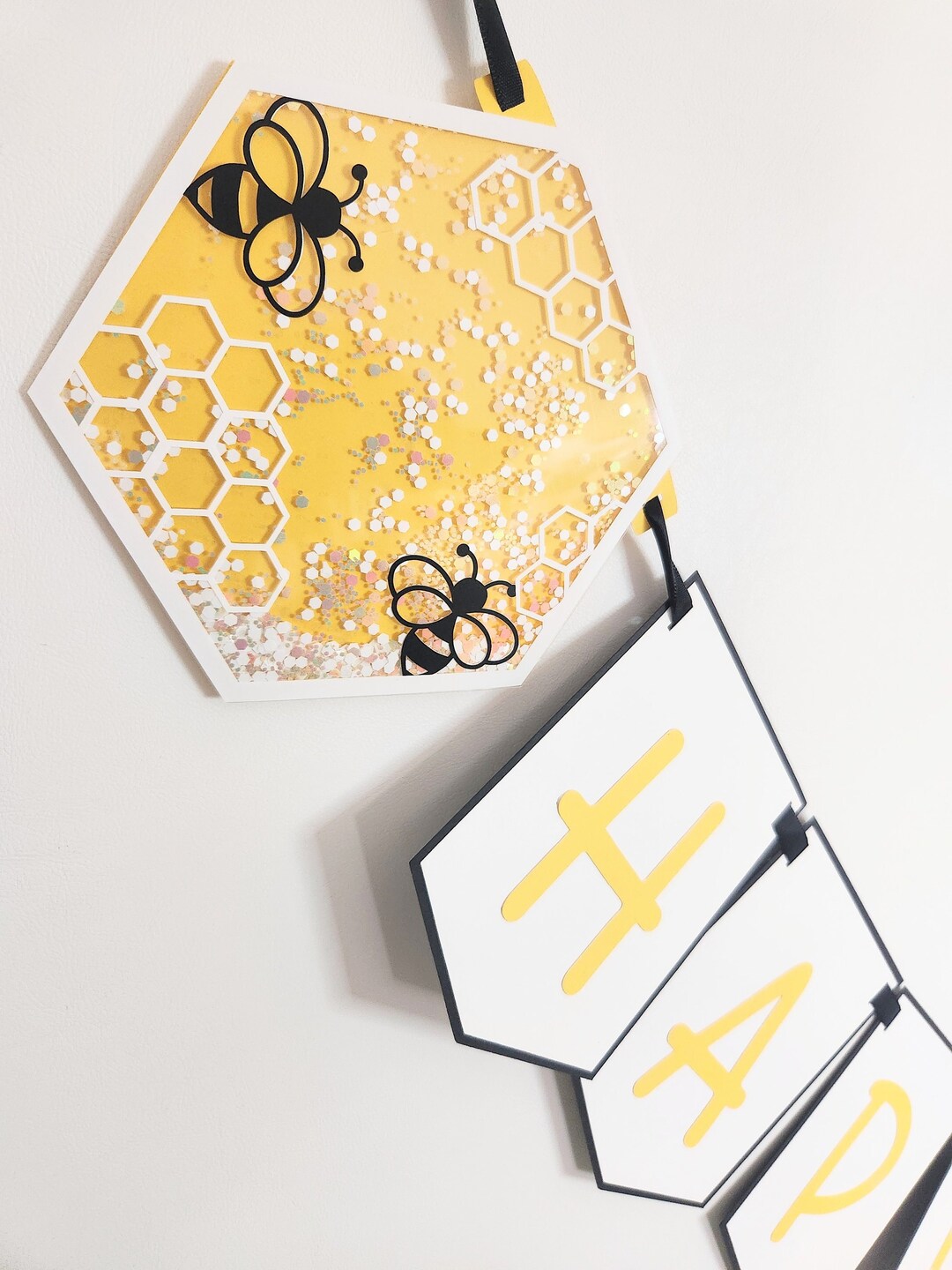 1st Bee Day Birthday Banner First Bee Day Birthday Banner as Sweet as ...